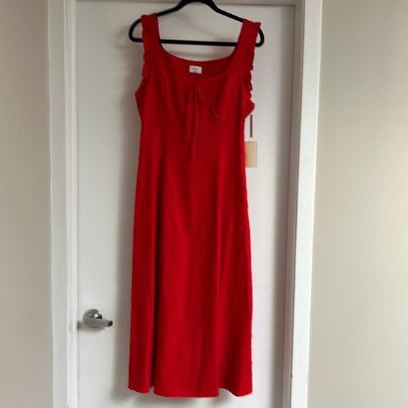 Wilfred | Dresses | Reduced Price Nwt Gorgeous Wilfred Red Linen Dress ...
